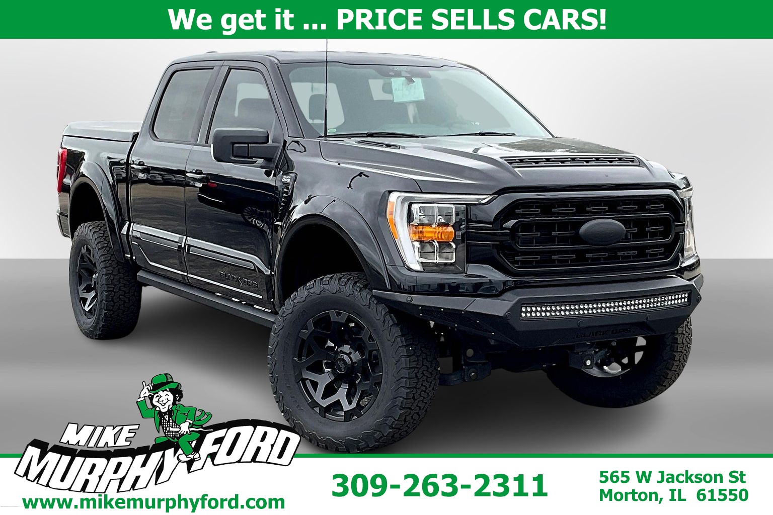 Black 2022 Ford F150 Lifted